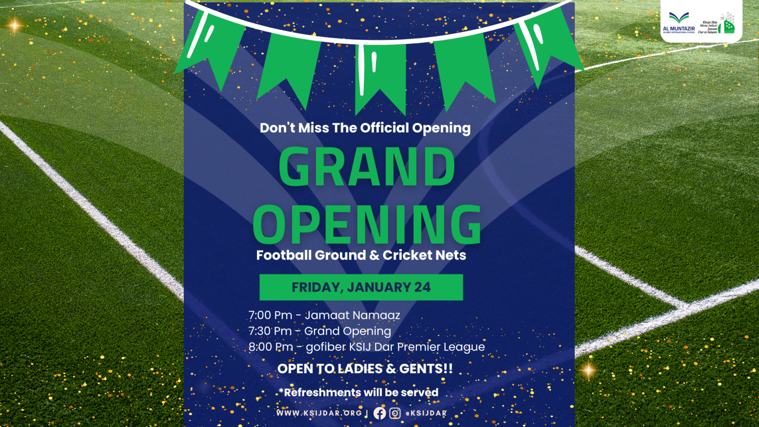 Al Muntazir Sports Park – Astroturf & Cricket Nets Grand Opening | KSIJ ...
